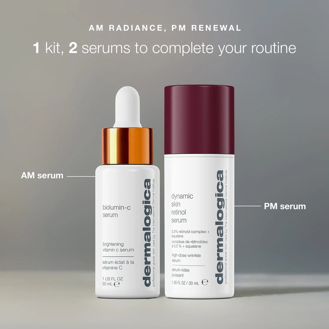 am radiance + pm renewal kit (2 full-size) – Dermalogica Malaysia